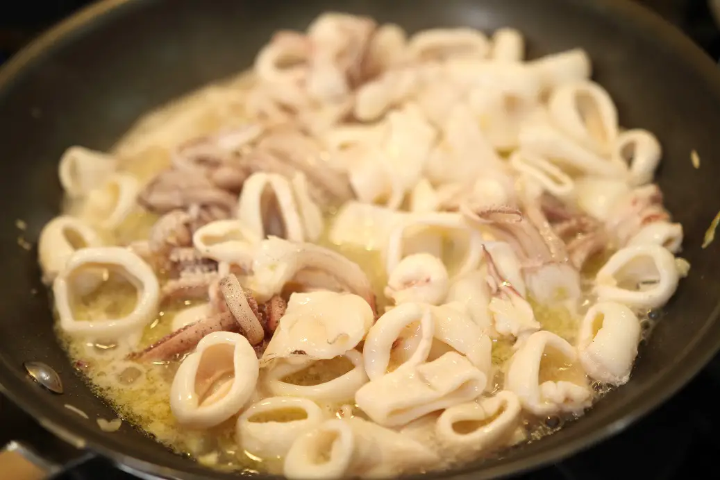 Linguine with Calamari in Tomato Sauce | Pasquale Sciarappa Recipes