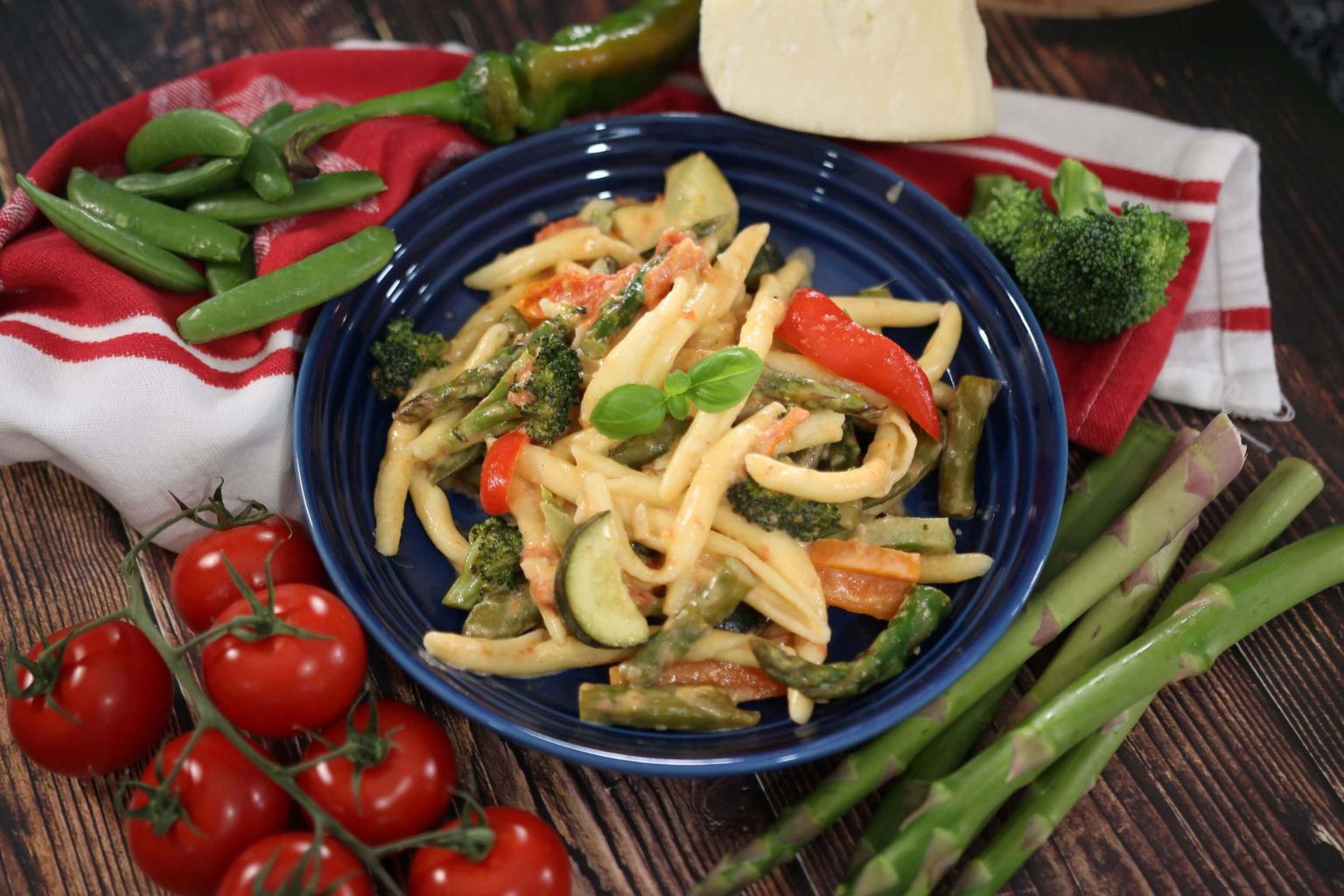 Colorful Pasta Primavera with Creamy Lemon Sauce | Pasquale Sciarappa ...