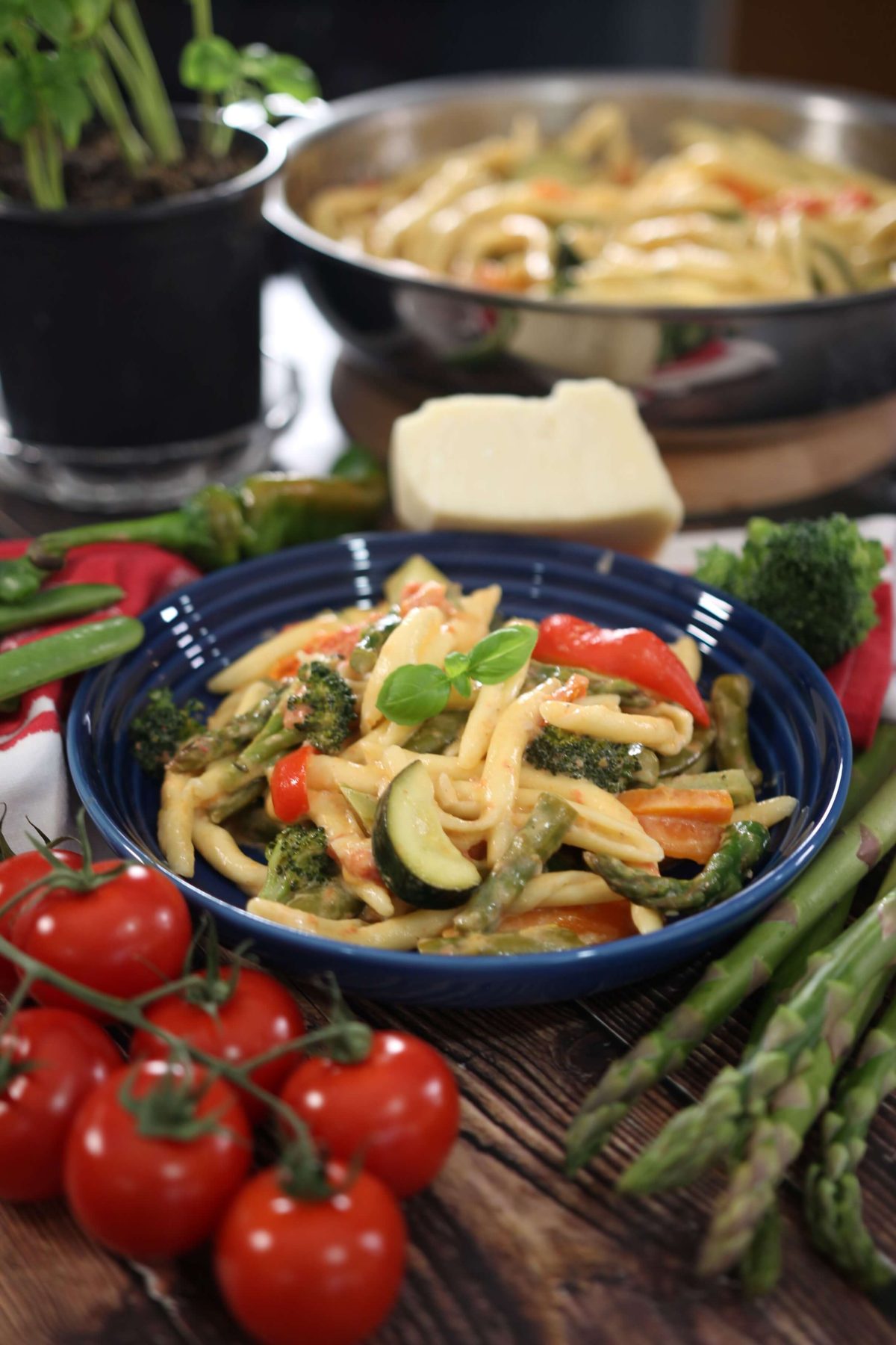 Colorful Pasta Primavera with Creamy Lemon Sauce | Pasquale Sciarappa ...